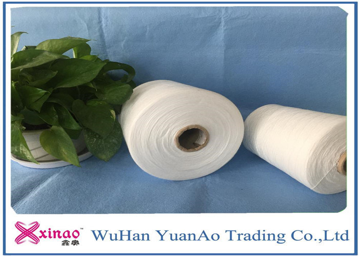 High Strength 100% Ring Spun Polyester Yarn With Optical White Color ...