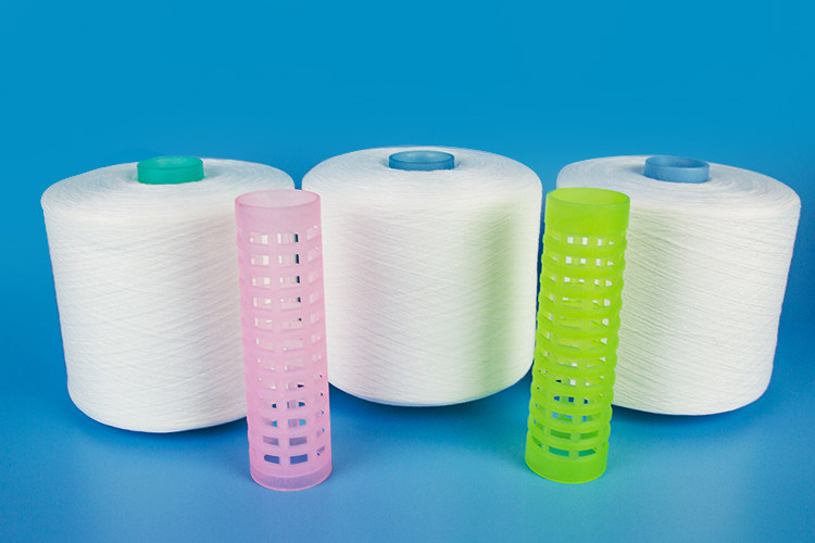40/2 High Tenacity Raw White Virgin Plastic Cone Spun Polyester Yarn ...