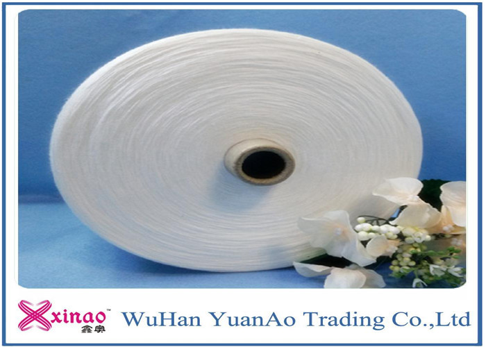 Raw White Polyester sewing Yarn S and Z Twist Dyed Polyester Yarn ...