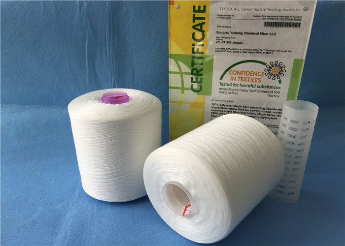 Pure White Twist 50s/2 Sewing Polyester Knitting Yarn With Plastic Tube