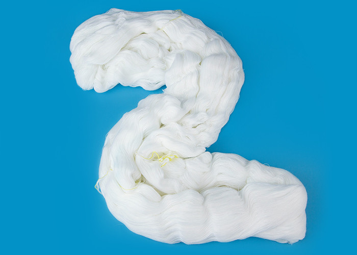 50S/3 Raw White Yarn Thread / Virgin 100% Polyester Ring Spun Yarn On Hanks