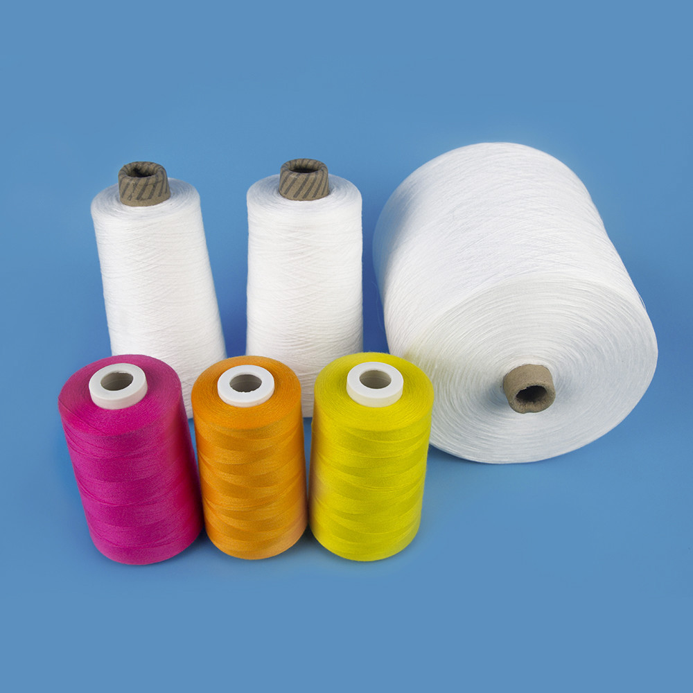 100% High Tenacity Core Spun Polyester Sewing Thread Staple Spun ...